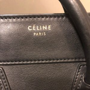 Celine | Bags | Celine Mini Black Luggage Tote | Poshmark